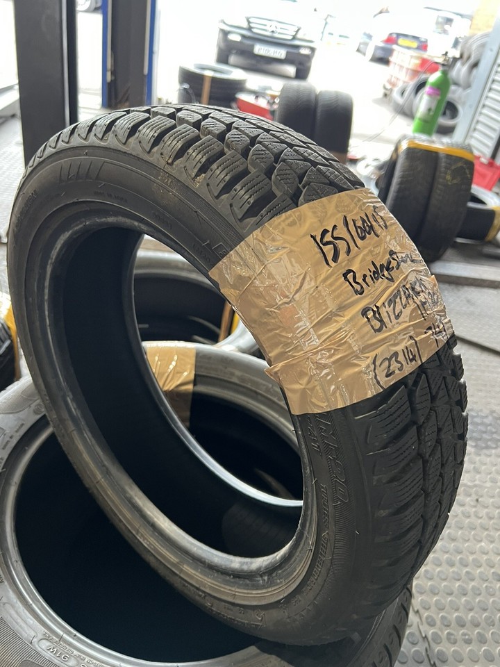 155/60/15 bridgestone blizzak 1m20 74T 6.87MM PART WORN TYRE - dot 23/ ...