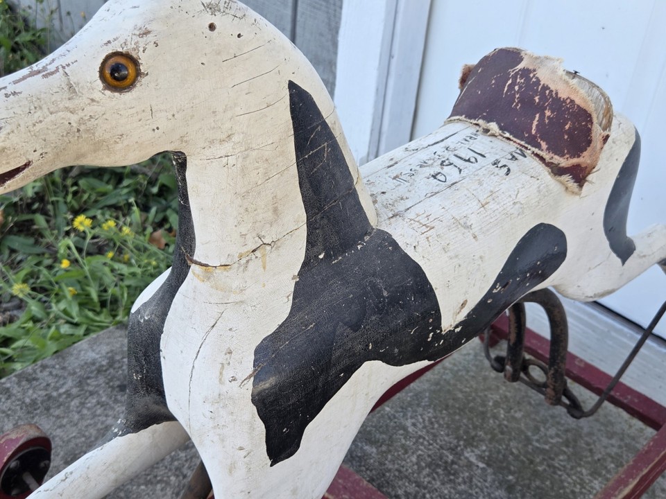 Antique Whitney Reed Glider Rocking Horse Folk Art Toy Hand-carved ...