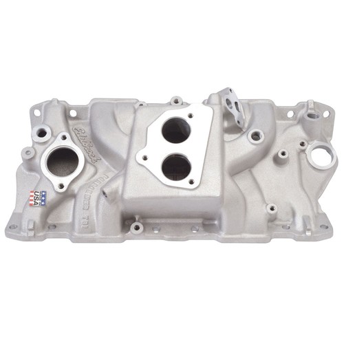 Edelbrock Intake Manifold 3704; Performer TBI Dual Plane Satin Aluminum ...