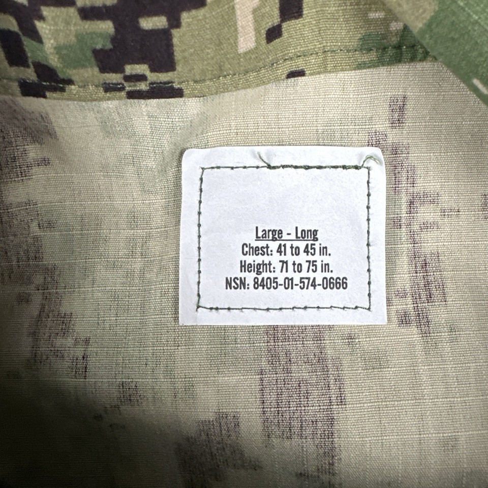 U.S Navy Blouse Large Long Working Uniform Type III NWU Seals Military ...