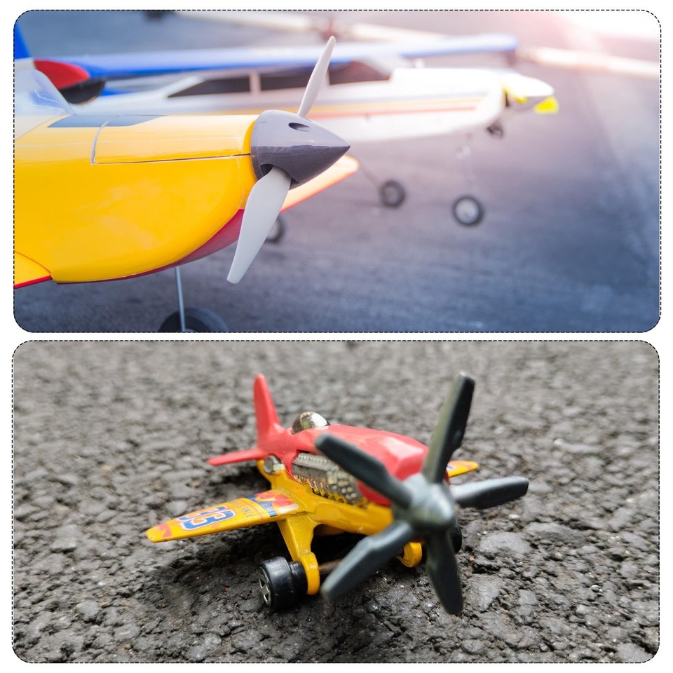 MECCANIXITY 2 Pcs RC Airplane Wheels, 3 Inch OD Plane 3 Inch, Black ...