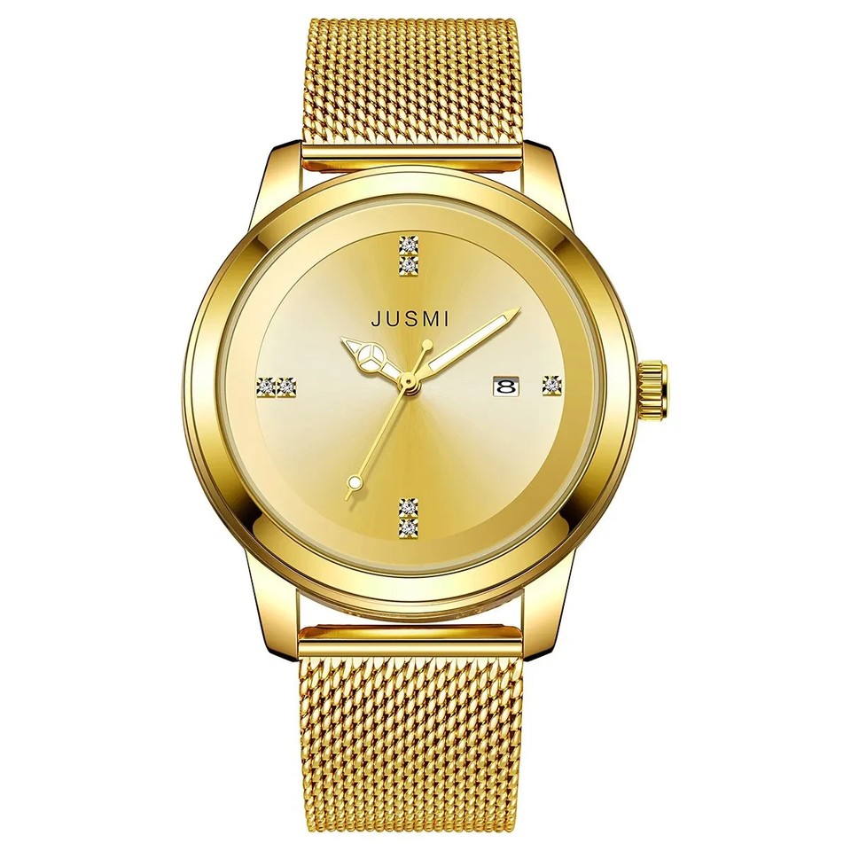 JUSMI Men's Watch Mesh Strap Luxury Fashionable Quartz | eBay