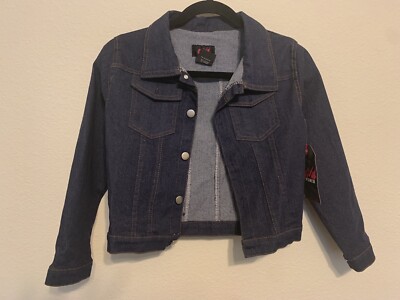 Little Girls Wild Punch Long Sleeve Jeans Denim Jacket Size 14/16 | eBay