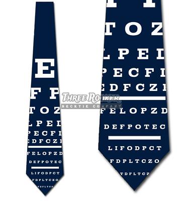 Optometrist Ties Mens Eye Chart Neckties Eye Tie | eBay