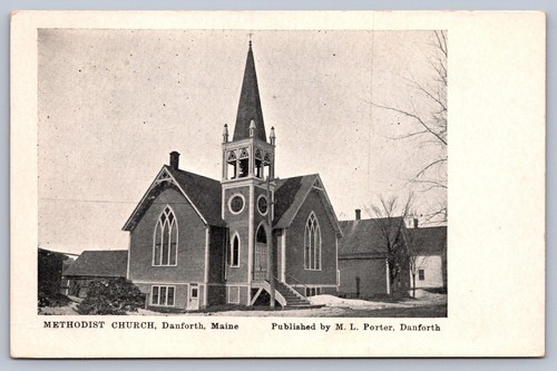 Postcard Danforth Maine Methodist Church | eBay
