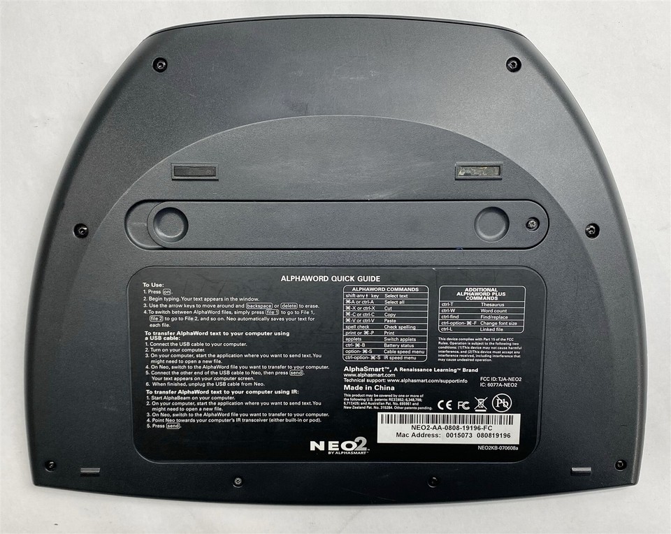 Alphasmart Neo 2 Neo2 Portable Classroom Keyboard Word Processor ...