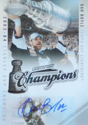 10-11 panini certified champions dan boyle tampa lightning autograph ...
