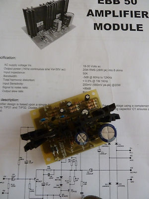 EBB 50 Amplifier Module 20W RMS Audio Disco PA Power Amplifiers Amp | eBay