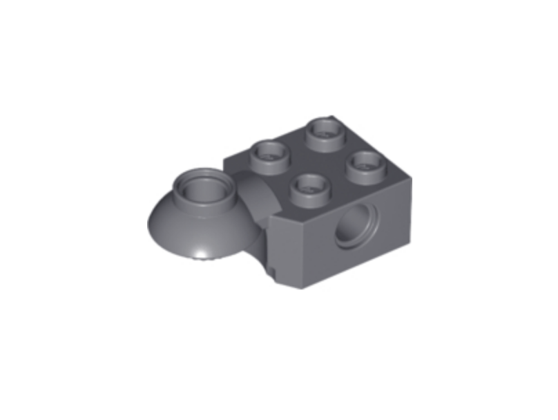 Lego Technic Brick Modified 2x2 w/ Pin Hole, Rotation Joint Ball Half ...