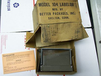 VINTAGE BETTER PACKAGES LABELOR No 104 LABEL MOISTENER OFFICE SUPPLIES ...