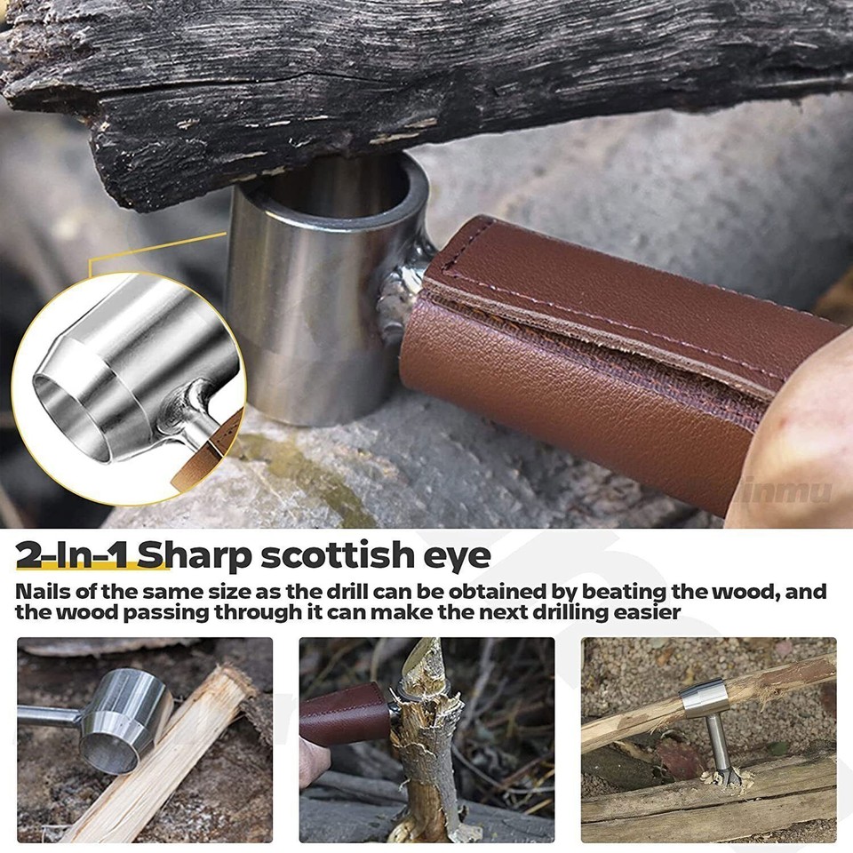 Auger Wrench Outdoor Hand Drill Survival Gear Tool Jungle Camping ...