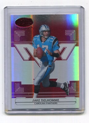 JAKE DELHOMME PANTHERS 2006 LEAF CERTIFIED FOOTBALL CARD #21 RED SP ...