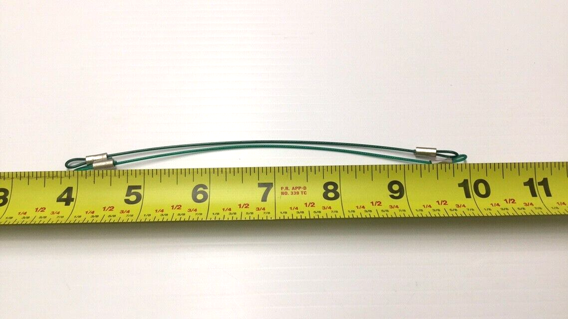 Carr Lane CL-21-KA-6.0 Lanyard Cable 6" Length 1.10mm Green Cable (Pack ...