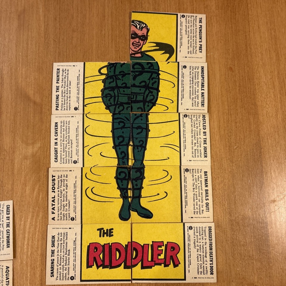 1966 A&BC Batman Blue Bat Cowl Back Rare 41/44 Card Set VG/FAIR CS60 | eBay