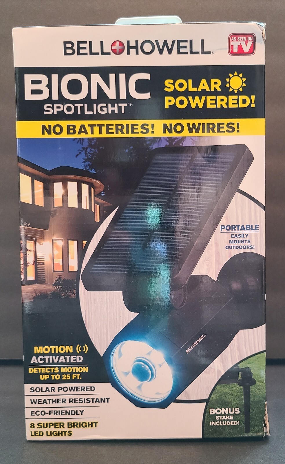 Bell + Howell Bionic Spotlight Duo Outdoor Motion Sensor Solar Powered ...