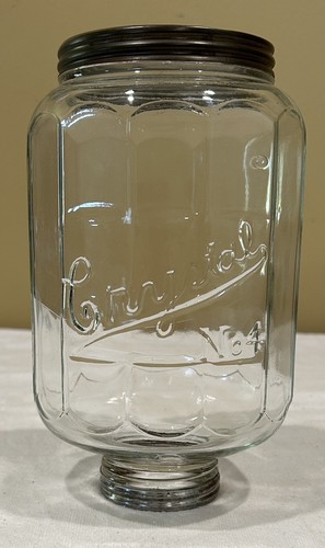 VINTAGE ORIGINAL CRYSTAL ARCADE COFFEE GRINDER # 4 GLASS HOPPER JAR ...