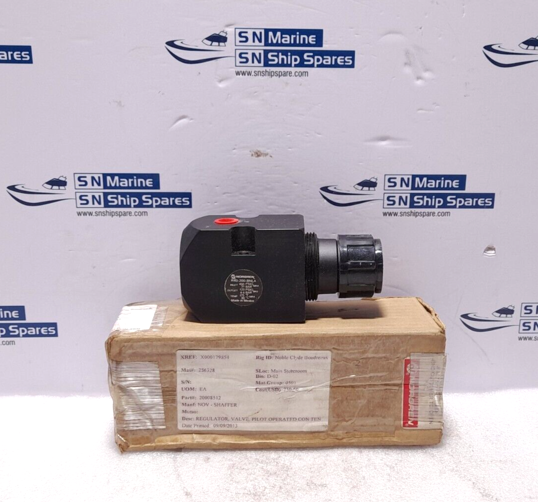 Norgren R40-200-BNLA Regulator NOV Shaffer 20008512 Inlet 450 PSIG ...