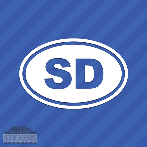 South Dakota SD Oval Vinyl Decal Sticker | eBay