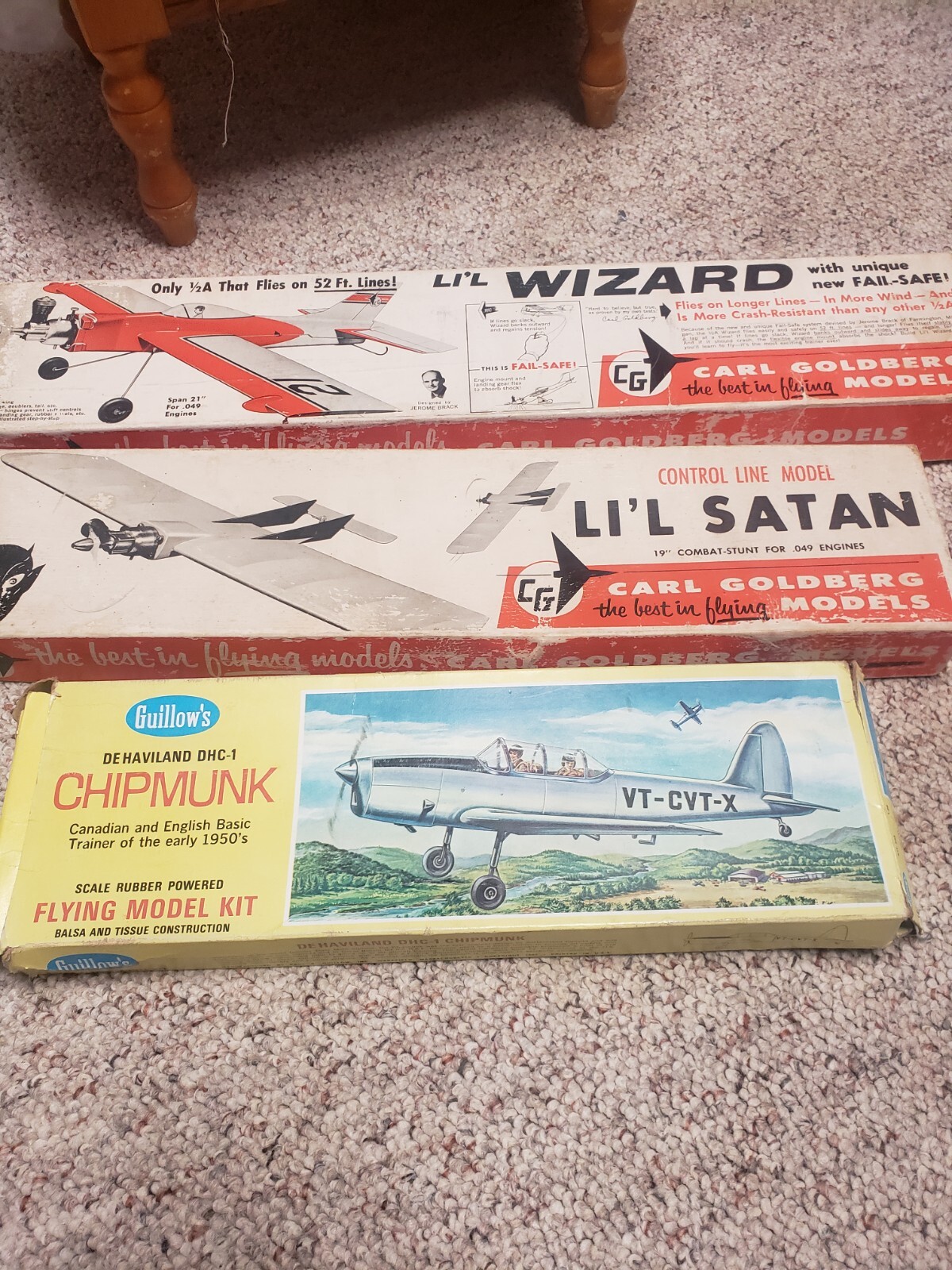 Set Of 3 Vintage Model Airplane Kits | eBay