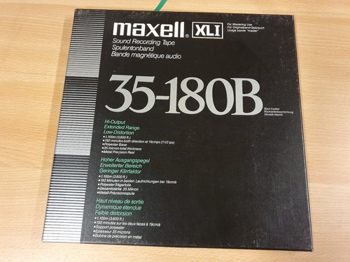 10" (26,50 CM) METAL REEL TAPE MAXELL XLI 35-180B IN ORIGINAL BOX #662 ...