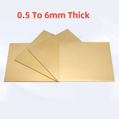 Brass Square Sheet Metal Sheets Plates Multiple Sizes 0.5 To 6mm Thick ...