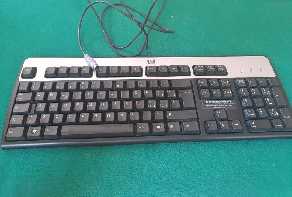 Tastiera Keyboard HP KB-0316 QWERTY Italiana PS/2 Funzionante Hewlett ...
