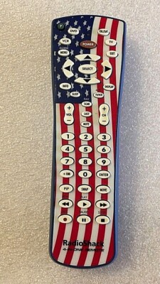 Vintage Patriotic Flag Remote Control Radio Shack 4-1 Universal Remote ...