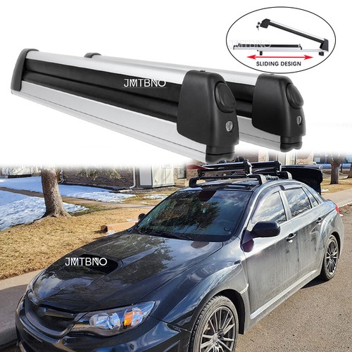Ski Snowboard Car Roof Silding Crossbars Rack Carriers For Subaru WRX ...