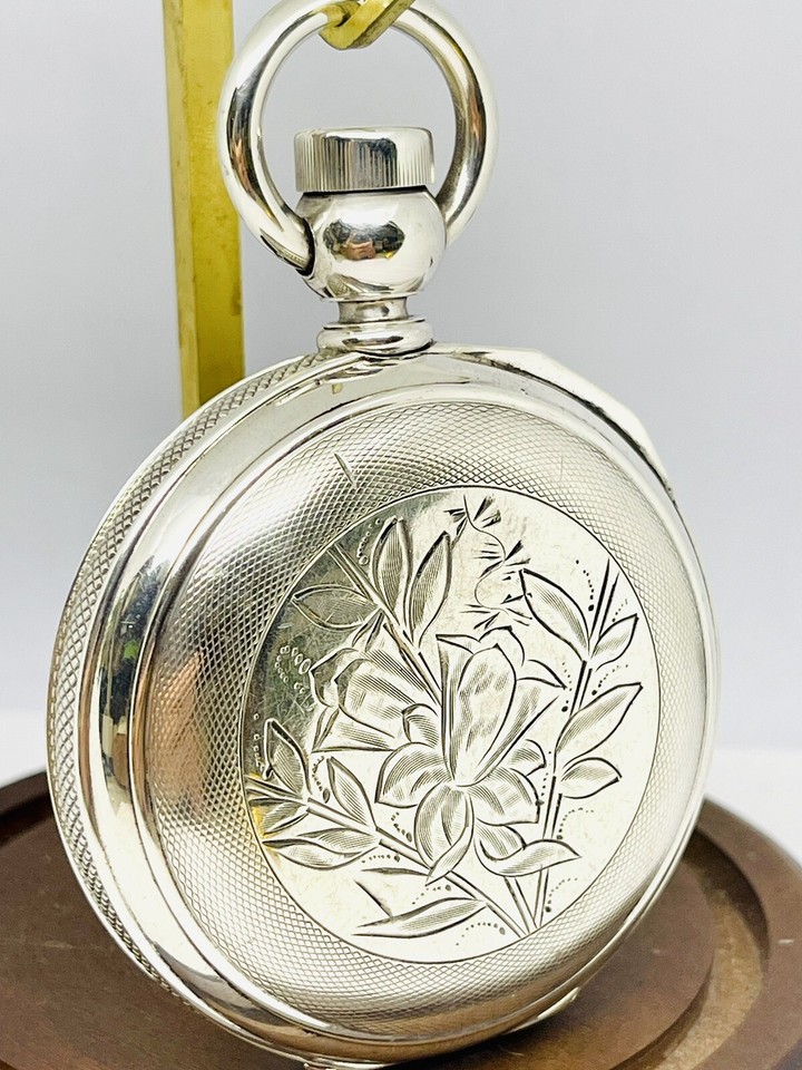 RARE 6 Oz Sterling 1873 Waltham 18S PS Bartlett Model 1857 KWKS Pocket Watch Run | eBay