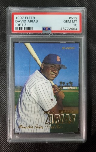 1997 Fleer David Arias Ortiz Rookie RC HOF #512 GEM MT PSA 10 Red Sox ...
