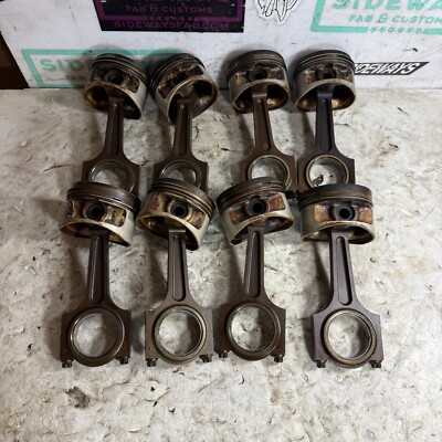BMW M60 V8 Engine Pistons & Connecting Rods Set of 8 E31 E32 E34 E38 ...