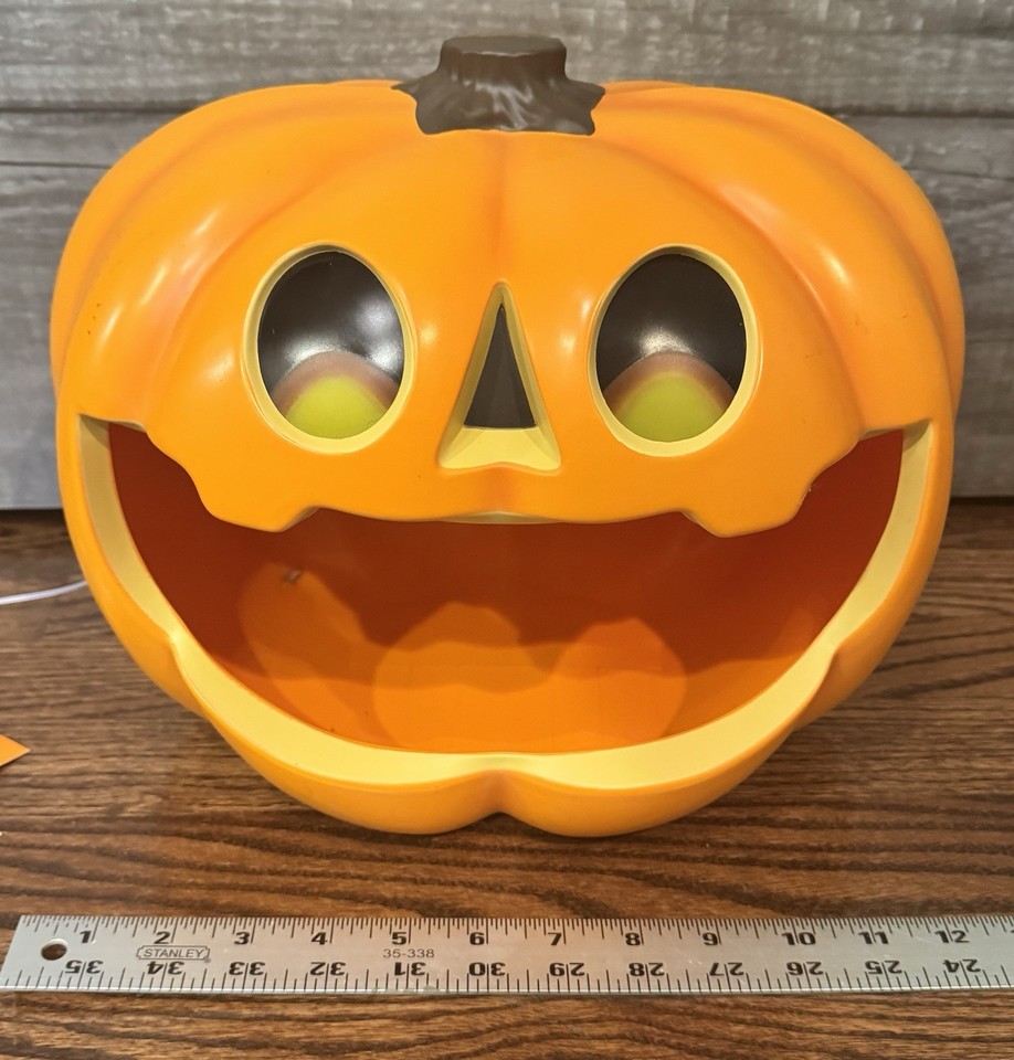 HYDE & EEK Jack O Lantern Pumpkin Candy Bowl Halloween Animated Motion ...