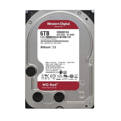 Western Digital 6TB WD Red NAS Internal Hard Drive HDD - 5400 RPM, SATA ...