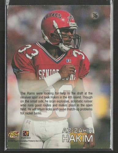Az-Zahir Hakim 1998 Playoff Absolute SSD Hobby #36 Draft Picks St ...