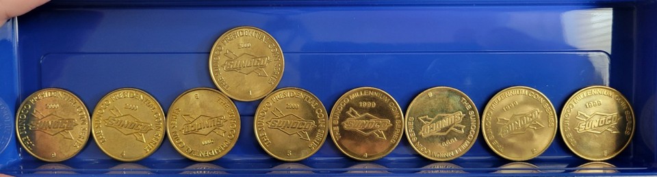 Sunoco Presidential Coin Series Set of 9 Brass, 2000 | eBay
