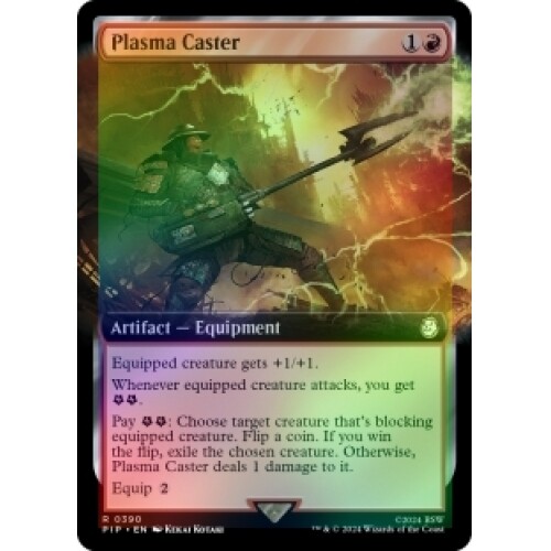 FOIL PLASMA CASTER (EXTENDED ART) X4 Universes Beyond: Fallout Magic ...
