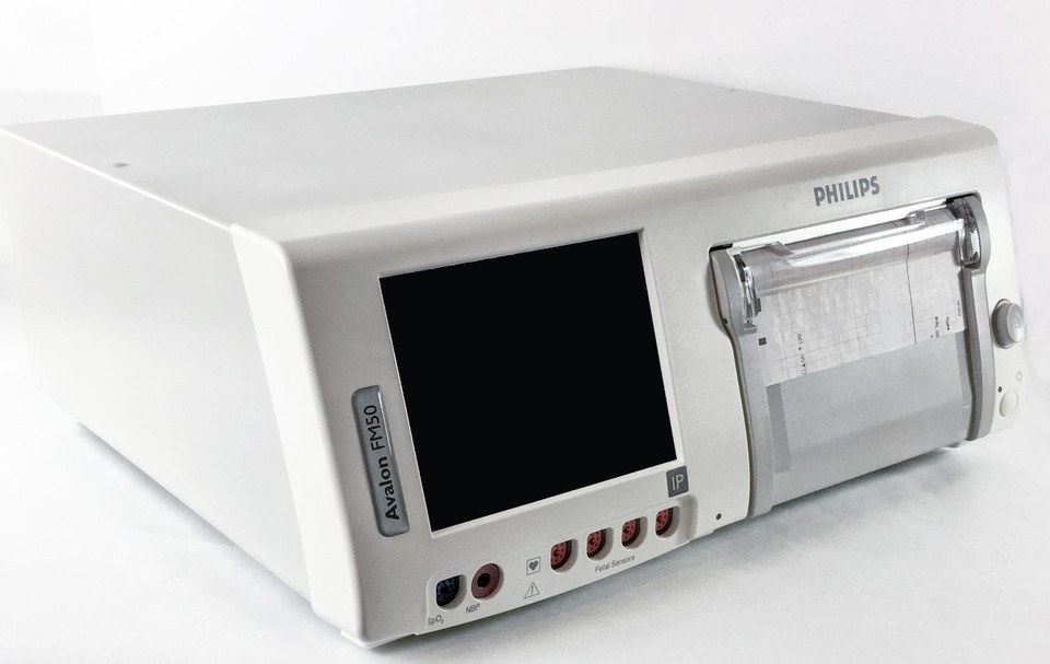 Philips Avalon FM50 Fetal Monitor with US and Toco Transducers Biomed ...