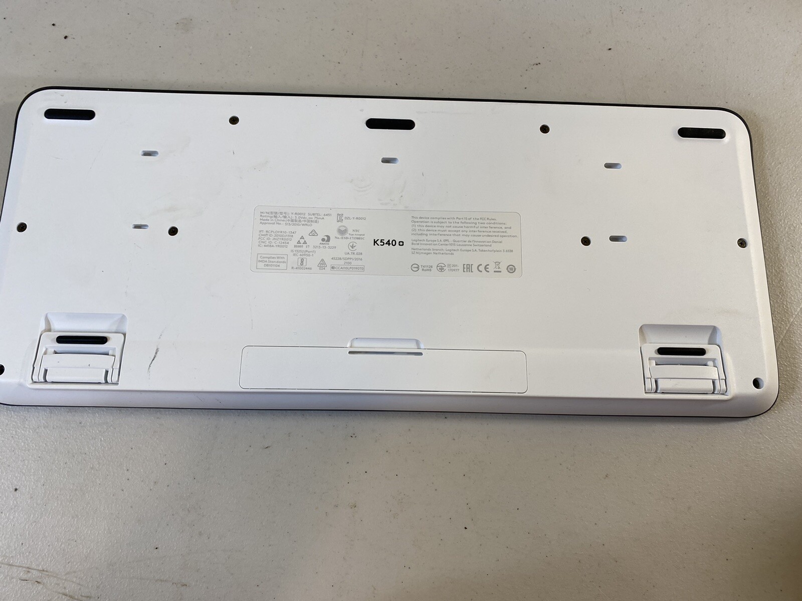 Logitech k540 LOGI black & white keyboard No. ESD-1715801C wireless ...