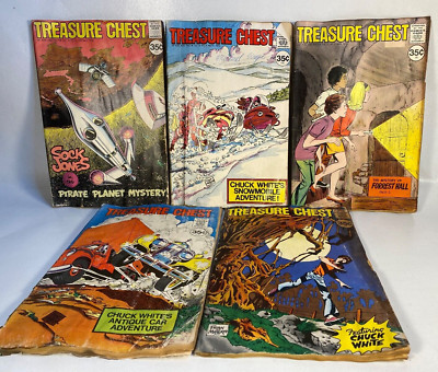 Vintage 1972 Lot of 5 Treasure Chest Comics Vol. 27 #'s 3, 4, 5, 6 & 8 ...