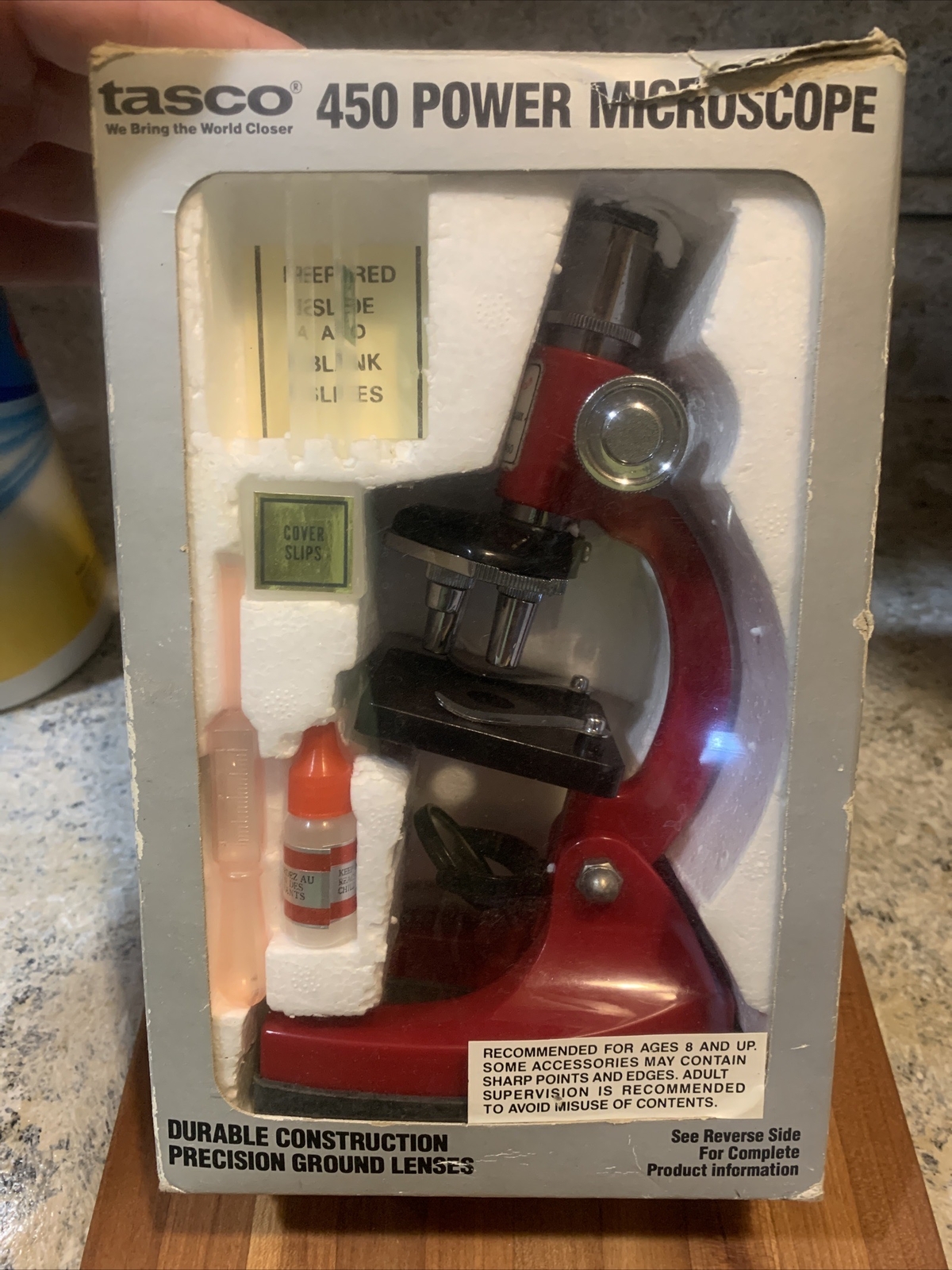 Tasco 450 Red Power Microscope With Discovery Kit Model P450 & Original ...