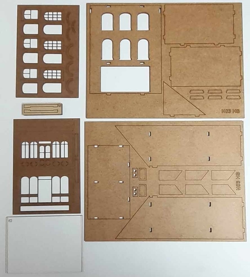 High Street Shop No3 Scratch Aid Layout Kit 00 Gauge 4mm Scale Model ...