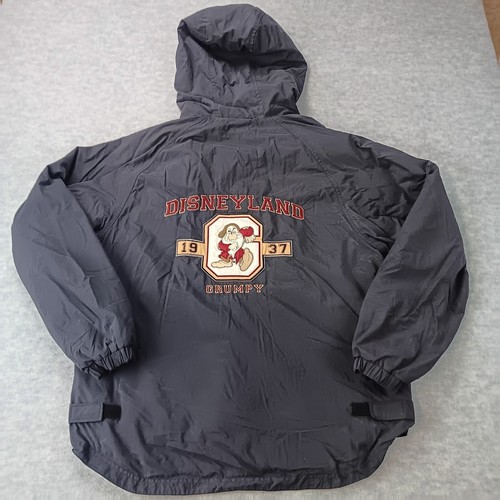 Disneyland Resort Grumpy Jacket Full Zip Hooded Black Men's Size Medium ...