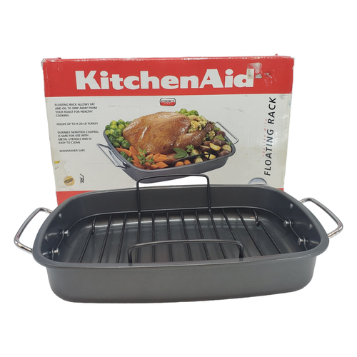 KitchenAid Roaster Pan With Floating Rack Non Stick XL Holds Up To 20 ...