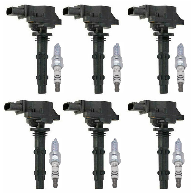 6X Ignition Coils + 6X Spark Plugs for Mercedes Benz C230 C350 E280 ...