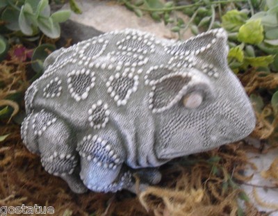 Latex frog mold plaster concrete rubber toad paisley mold 4.25" x 3.25 ...