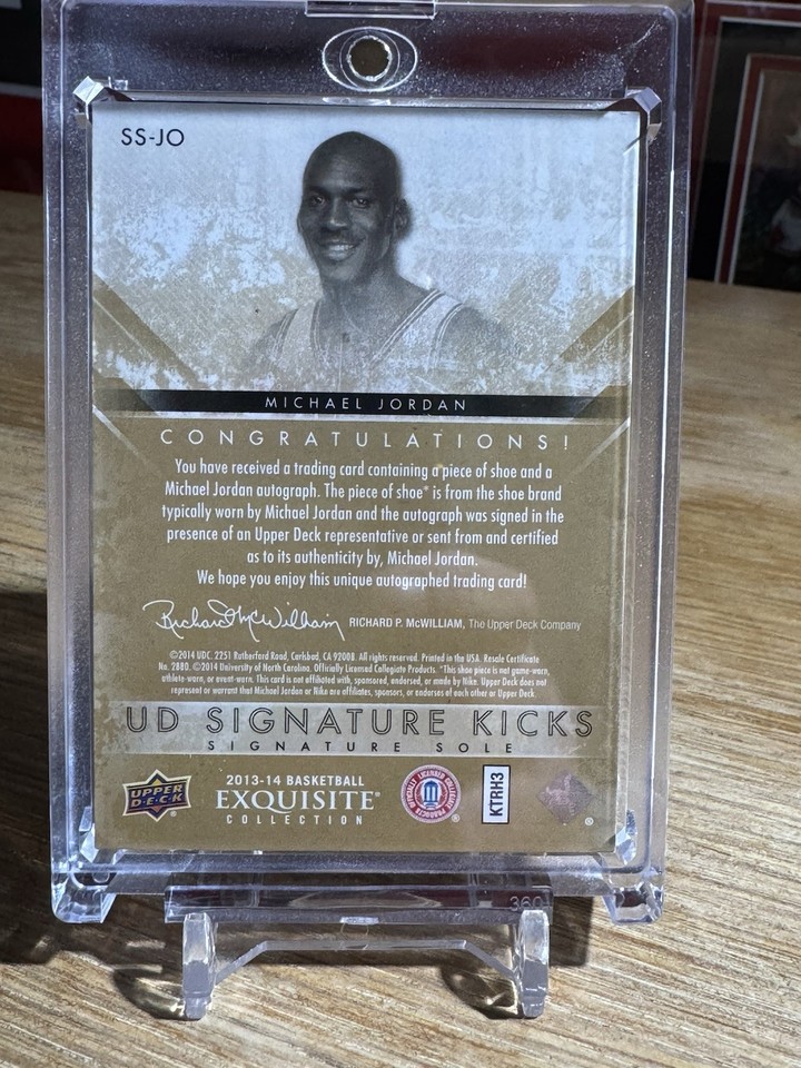 2013-14 Upper Deck Exquisite Michael Jordan Signature Kicks Signed 04/ ...
