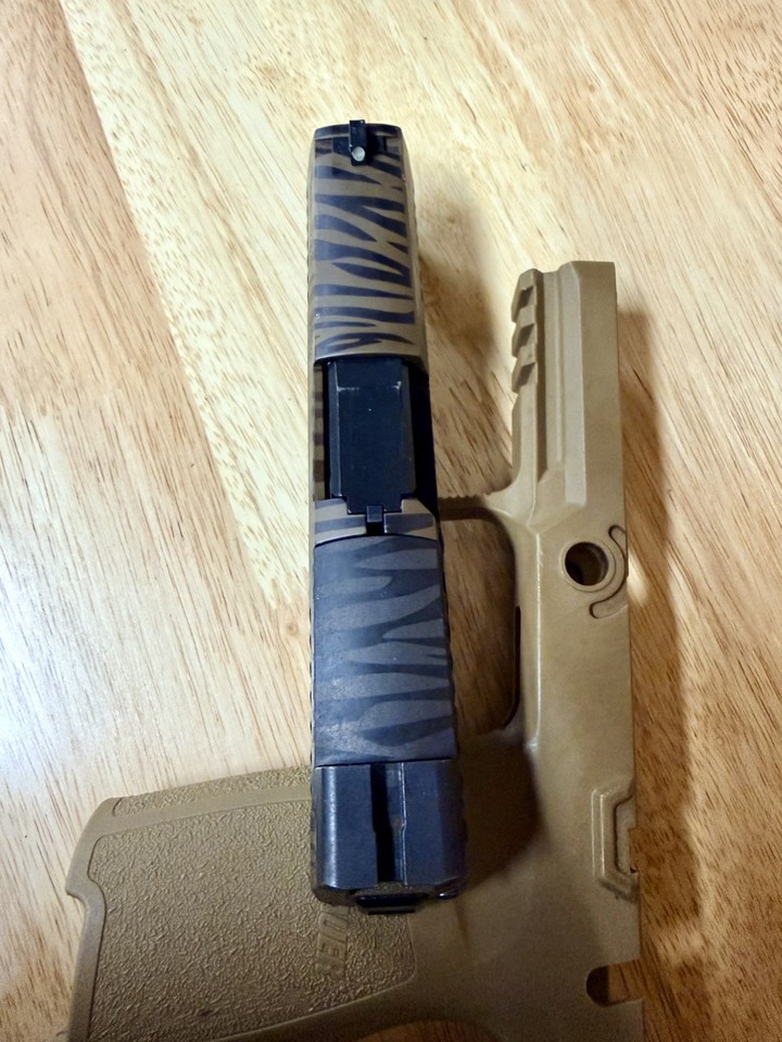 Sig Sauer P320 320 M18 Coyote 9MM SLIDE ASSEMBLY w/ Barrel and Recoil ...