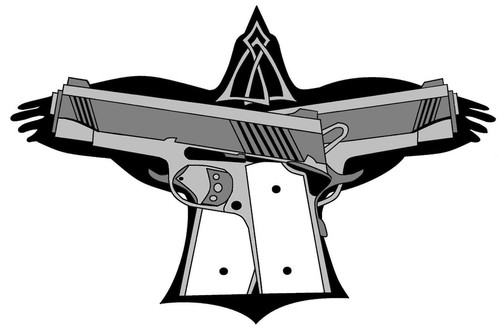 1911 Full Size Custom Raven Wood Grips American Flag Design | eBay