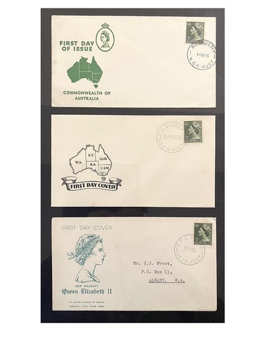 Australia First Day Cover FDC 17 June 1953 3d Green Queen Elizabeth 3 ...