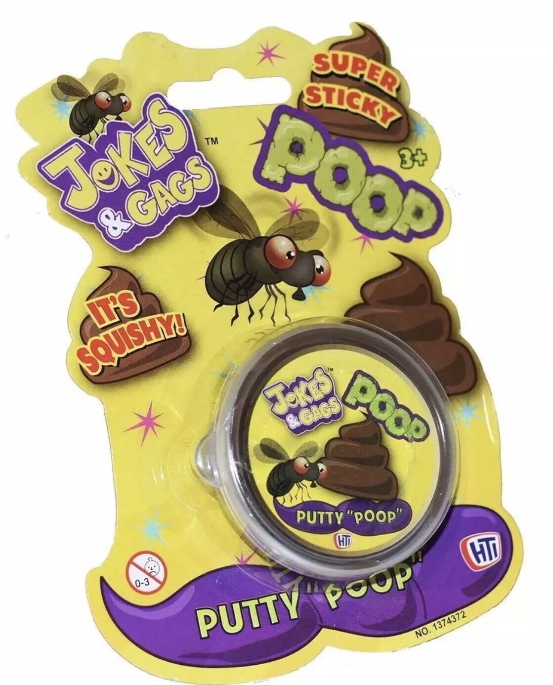 NEW Sticky Slime Putty Poo Jokes & Gags Toy Brown Poop Tub Prank Kids ...